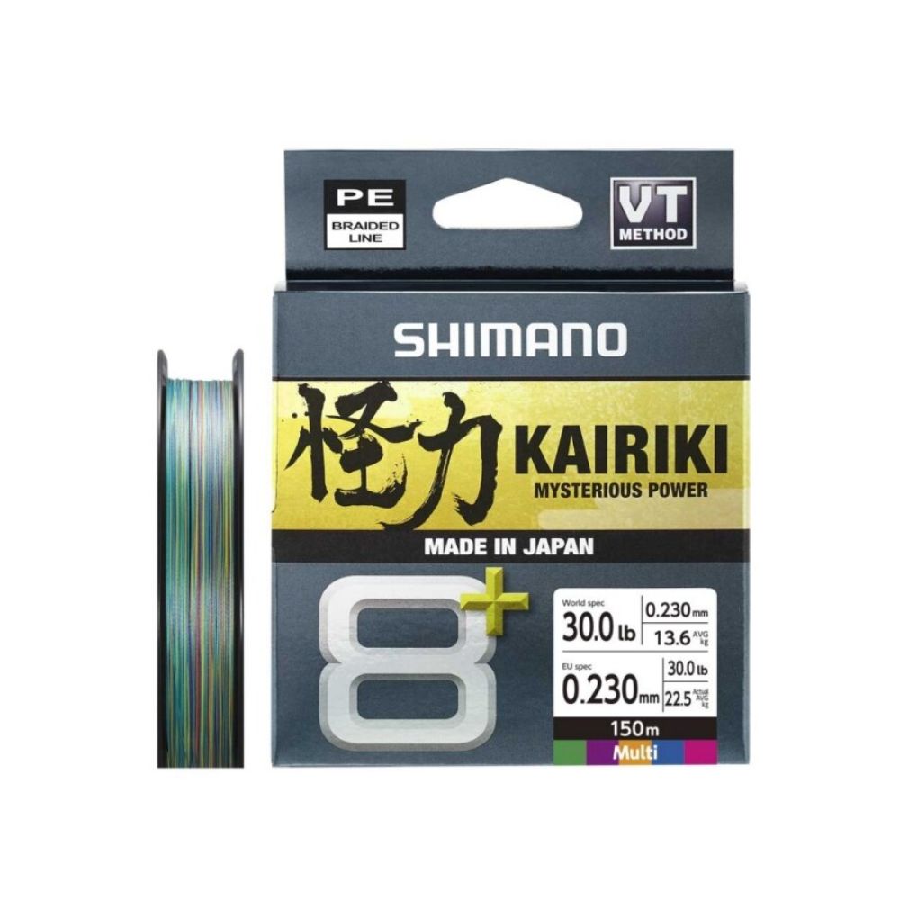 Shimano Trecciato Kairiki 8+ Multi Color 0.230mm, 22.5Kg, 300m ...